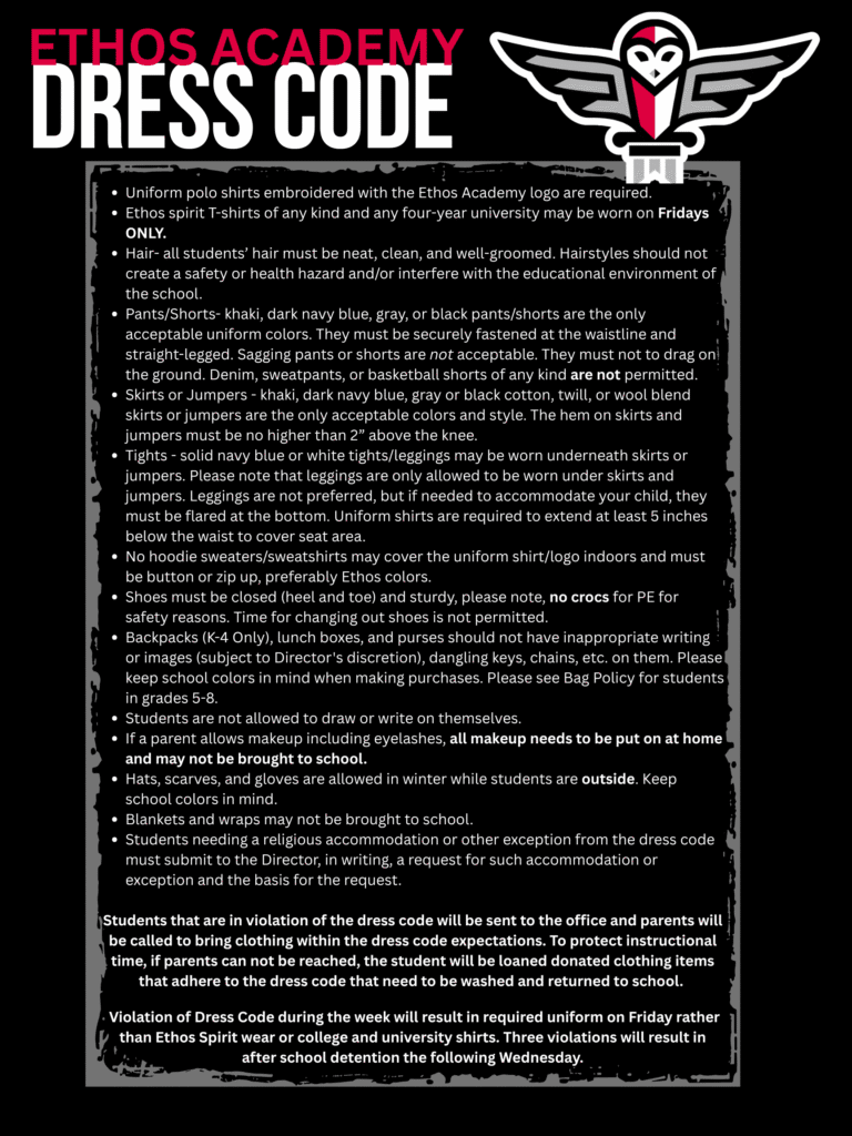 Ethos Academy | Dress Code | Glendale AZ
